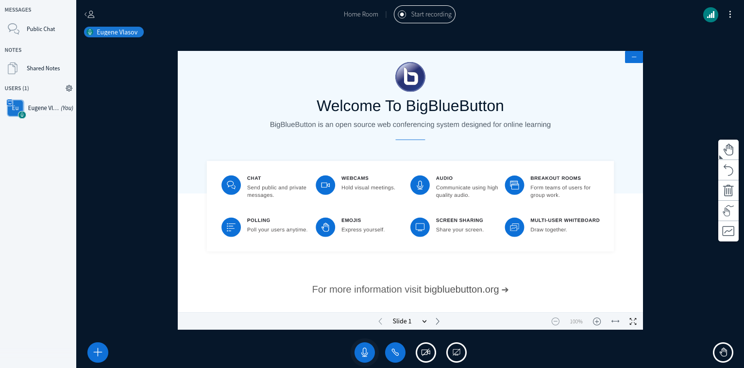 BigBlueButton Hosting - Virtual Classroom Solution